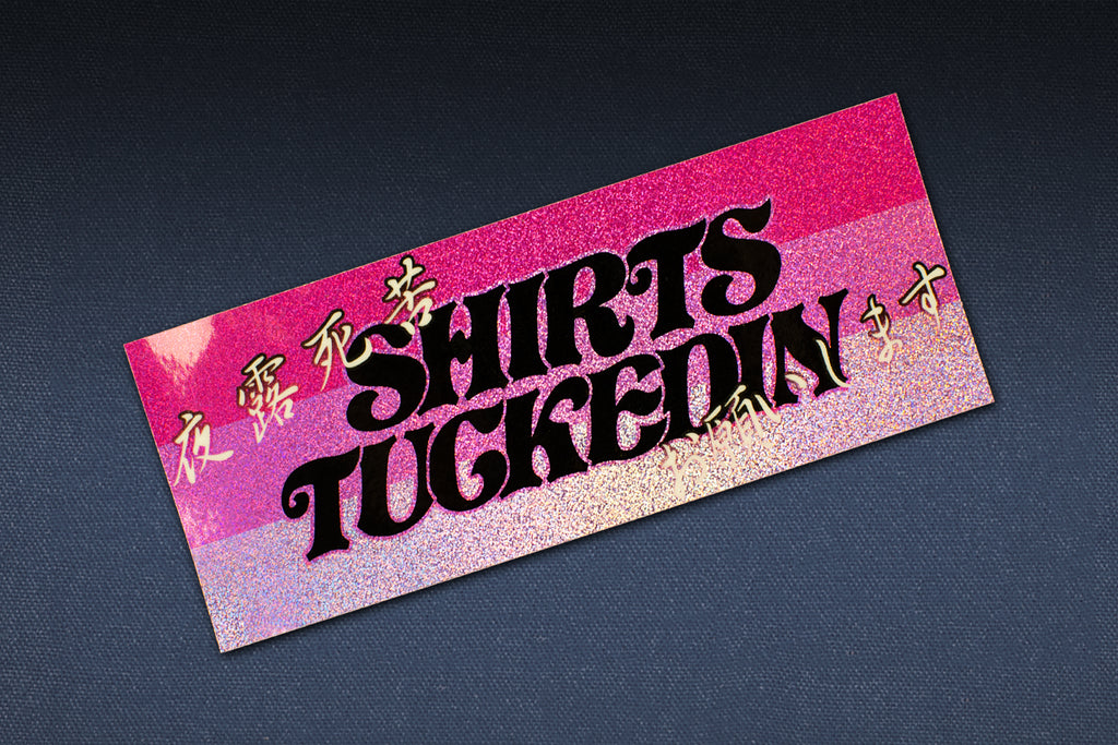SHIRTSTUCKEDIN LOGO PINK GRADIENT CLUB STICKER – shirtstuckedin