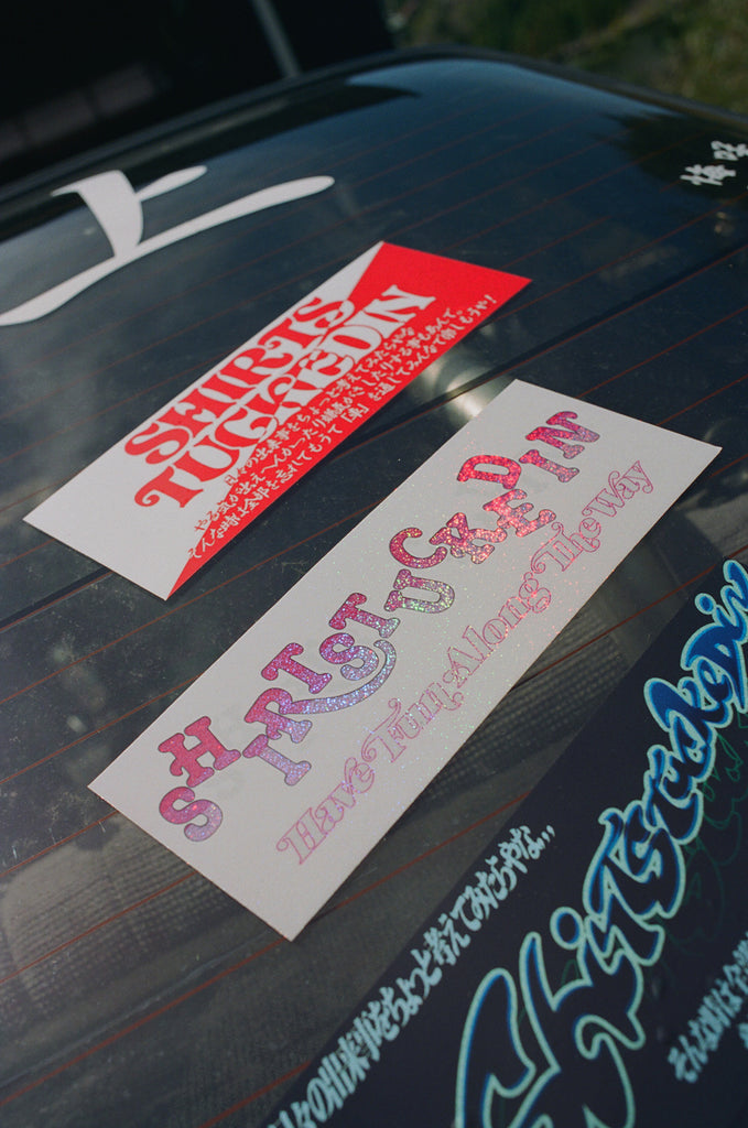 SHIRTSTUCKEDIN JUMBLED LOGO CLUB STICKER – shirtstuckedin